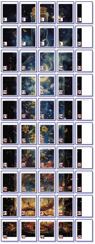 Narrow Pattern Fantasy World in a Bottle 20 Pattern Keeper Compatible ...