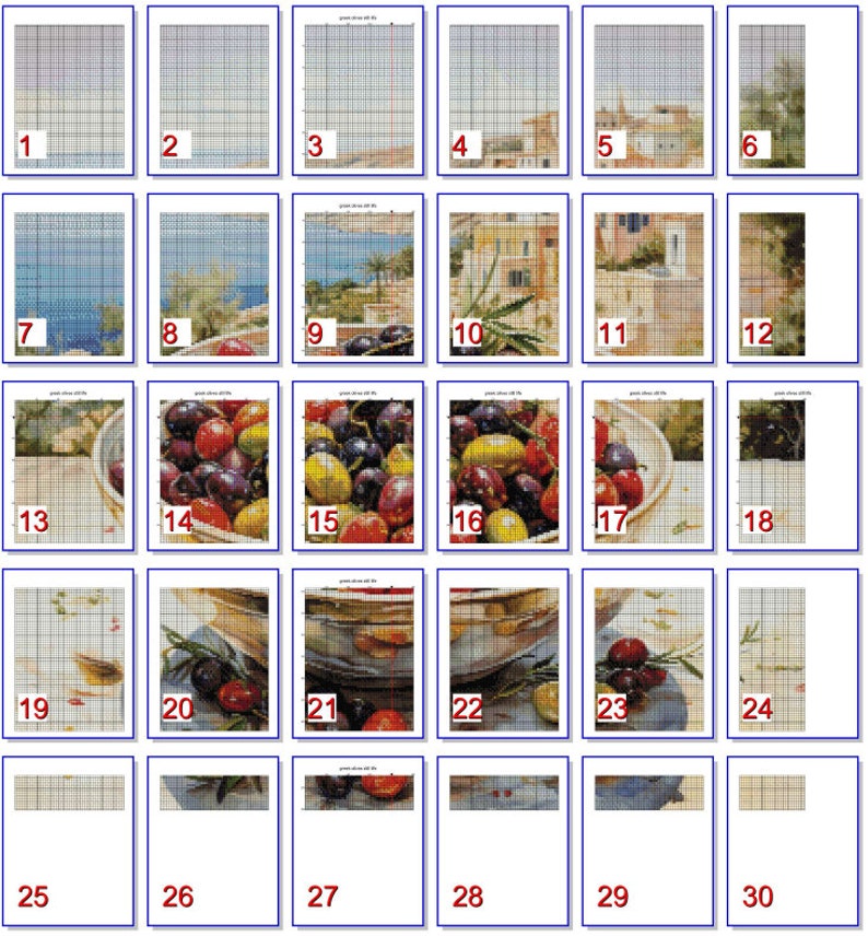 Greek Olives Still Life Pattern Keeper Compatible PDF Instant Digital ...