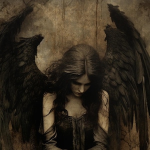 Gothic Fallen Angel 8 Tragic Portrait Pattern Keeper Compatible PDF ...