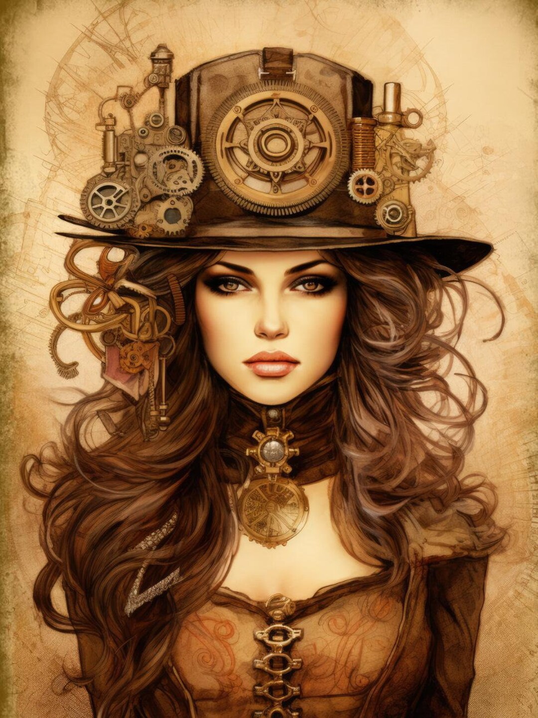 Steampunk Ladies 4, PDF Instant Digital Download, Counted Cross Stitch ...