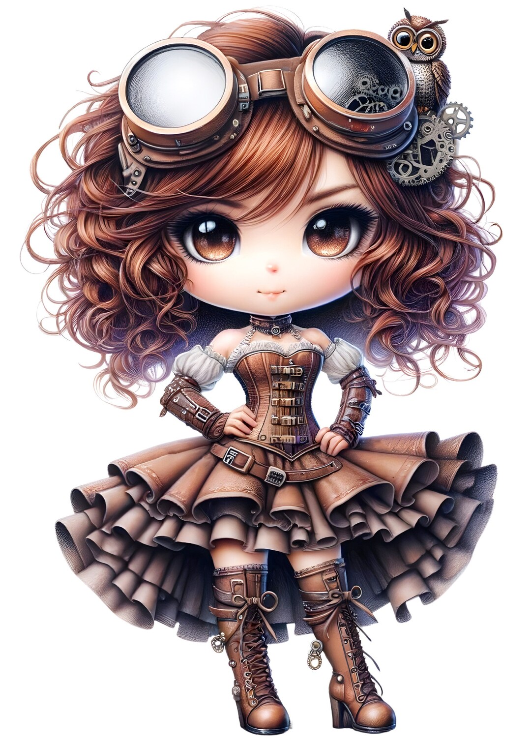 Steampunk Chibi Girls 5 Pattern Keeper Compatible PDF Instant Digital ...