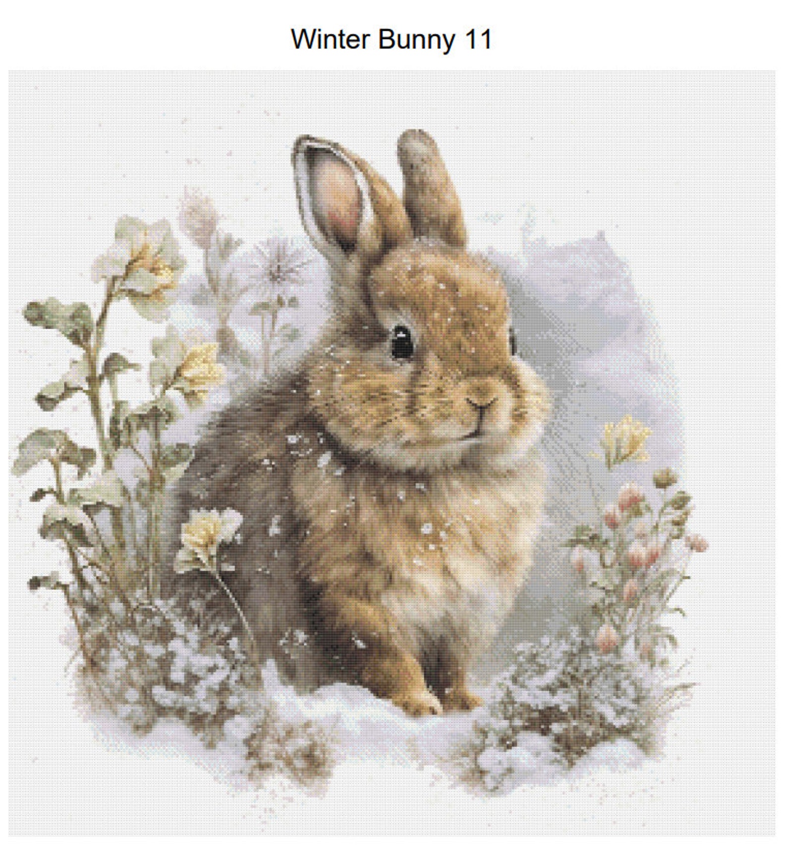 Wild Winter Bunny Rabbit Pattern Keeper Compatible PDF Instant Digital ...