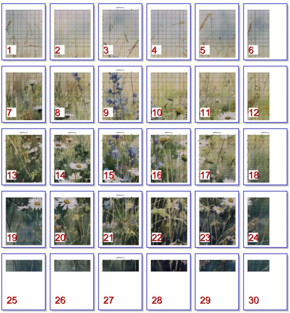 Wildflowers 4, Pattern Keeper Compatible, PDF Instant Digital Download ...