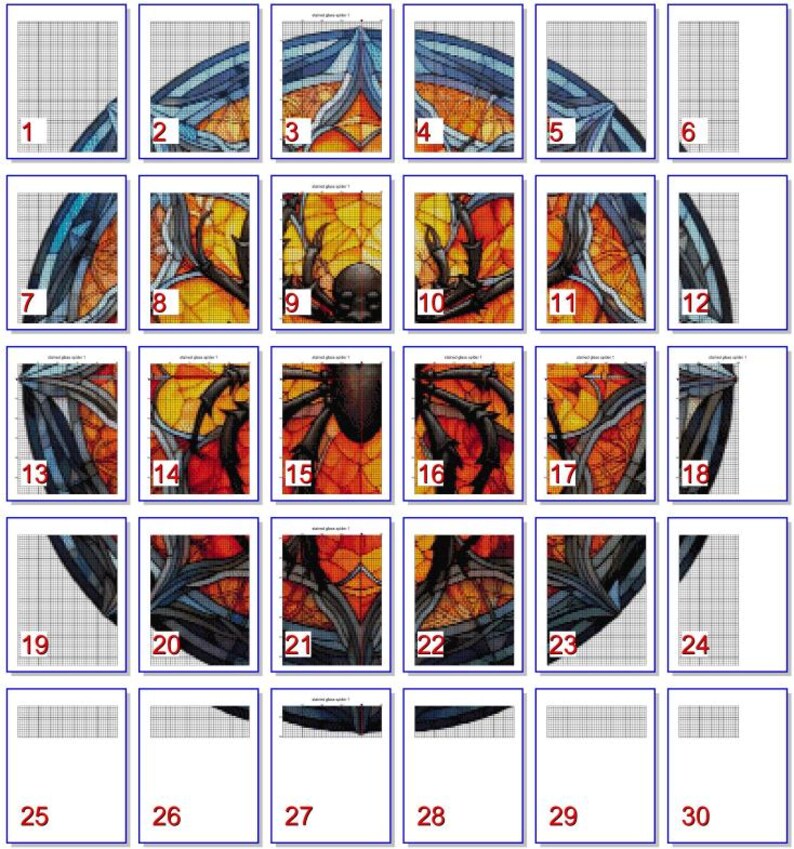 Stained Glass Creepy Mutant Spider Pattern Keeper Compatible PDF ...