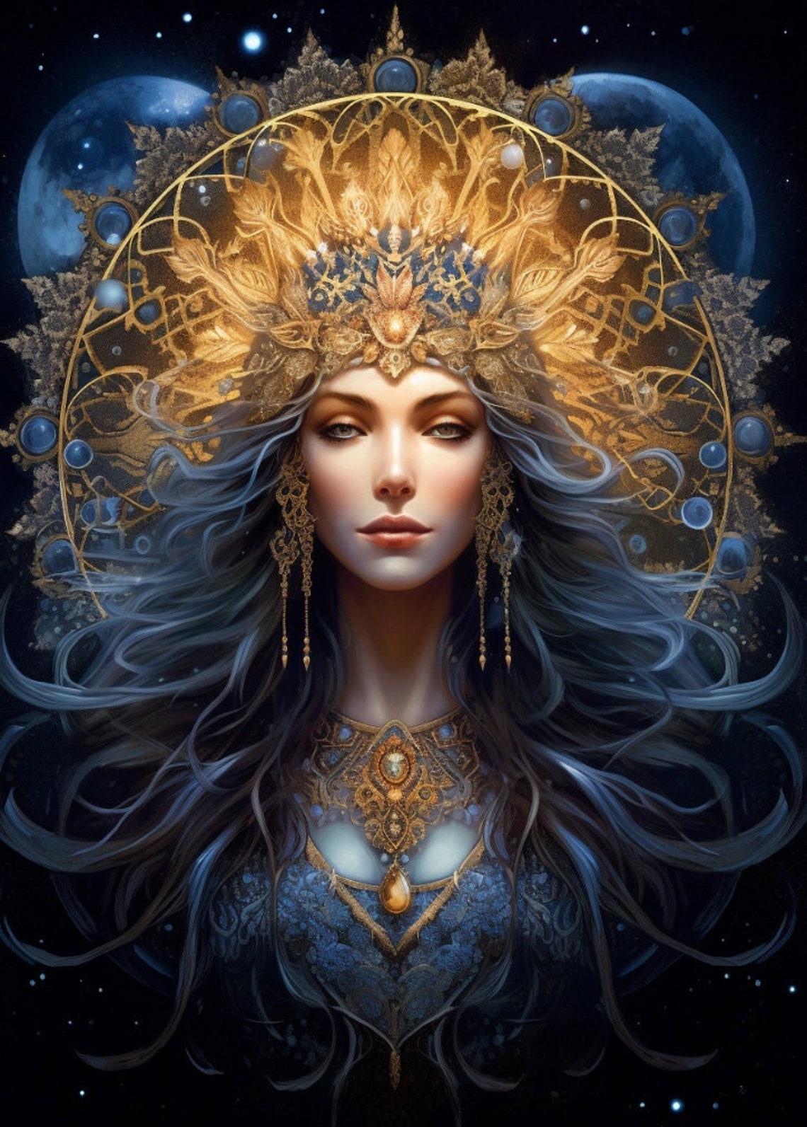 Celestial Moon Goddess 4 Pattern Keeper Compatible PDF Instant Digital ...