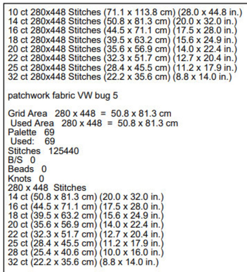 Patchwork Colorful Fabric VW Bug Boho Pattern Keeper Compatible PDF ...