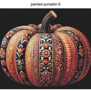 Painted Pumpkin Fall Autumn Halloween Pattern Keeper Compatible PDF ...
