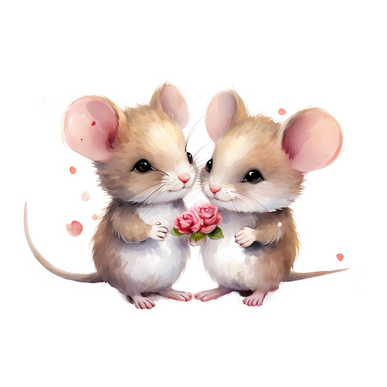 7 Inch Sm Valentine Mouse Couple Rose Pattern Keeper Compatible PDF ...