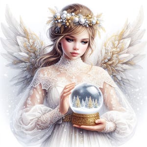 Winter Angel 13a Snow Globe, Pattern Keeper Compatible, PDF Instant ...