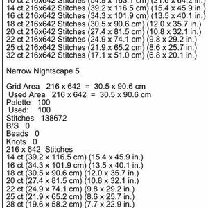 Narrow Nightscape 5 Large Pattern Keeper Compatible PDF Instant Digital ...