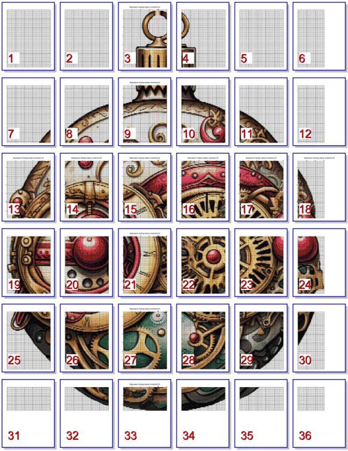 Steampunk Holiday Classic Ornament 20 Pattern Keeper Compatible PDF ...