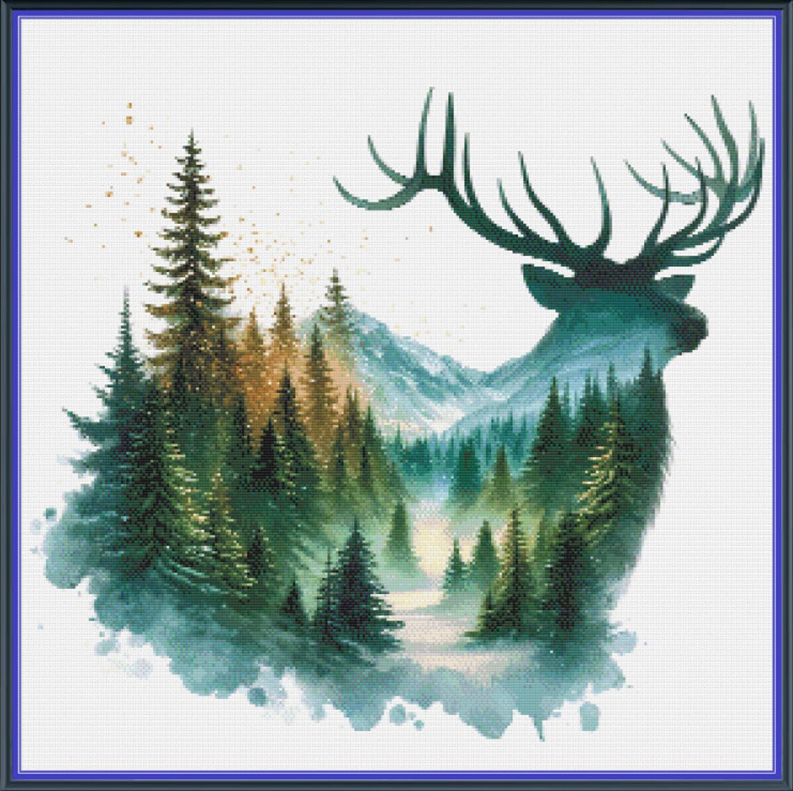 Forest Elk Stag Spirit Totem 2 PDF Instant Digital Download Counted ...