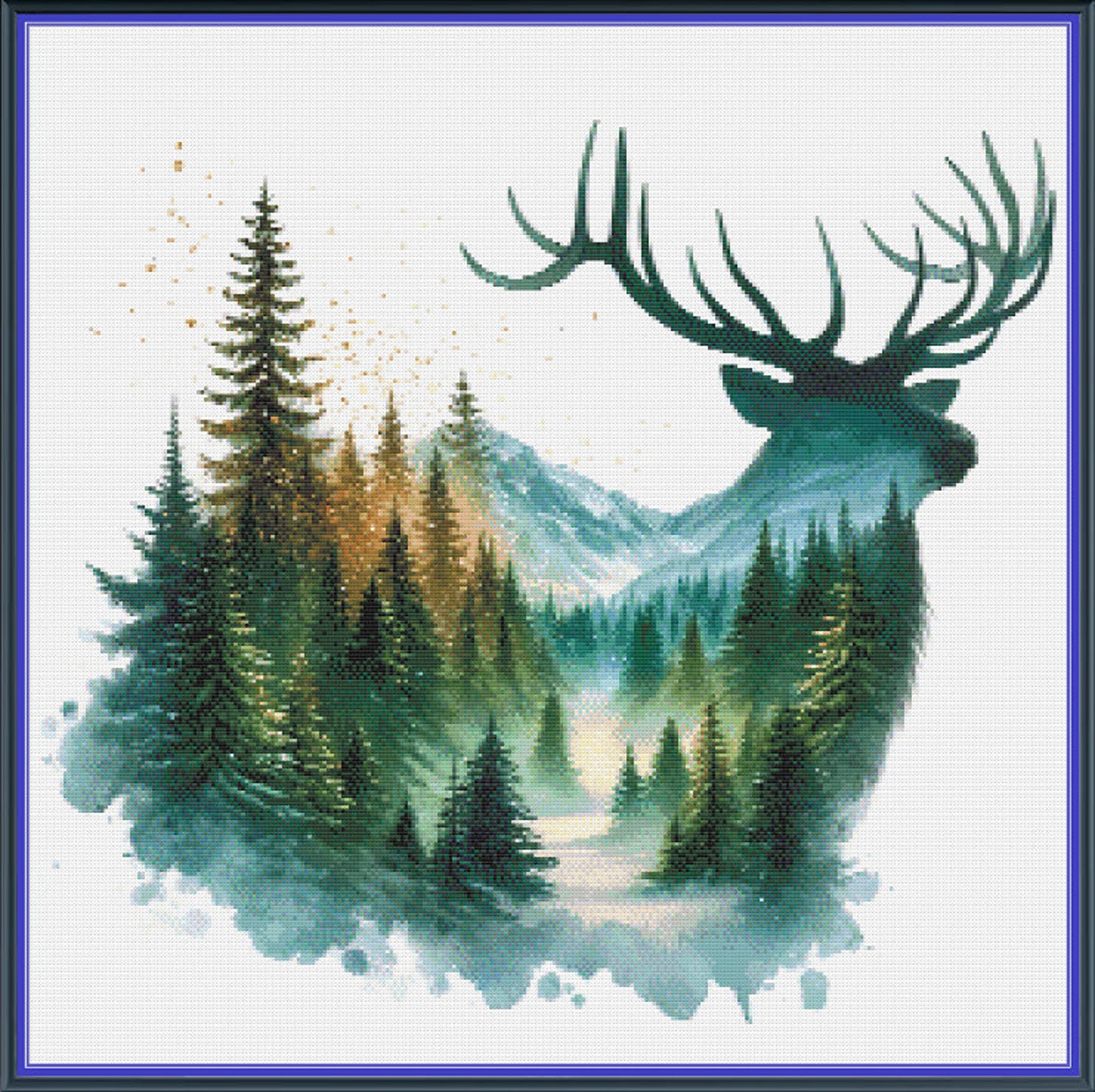 Forest Elk Stag Spirit Totem 2 PDF Instant Digital Download Counted ...