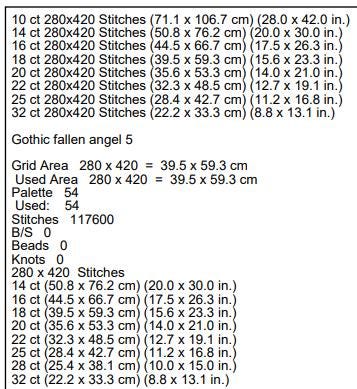 Gothic Fallen Angel 5 Tragic Portrait Pattern Keeper Compatible PDF ...