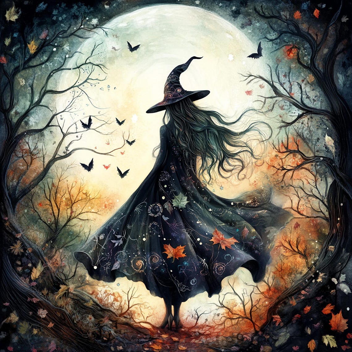 Enchanted Autumn Witch 7, Pattern Keeper Compatible, PDF Instant ...