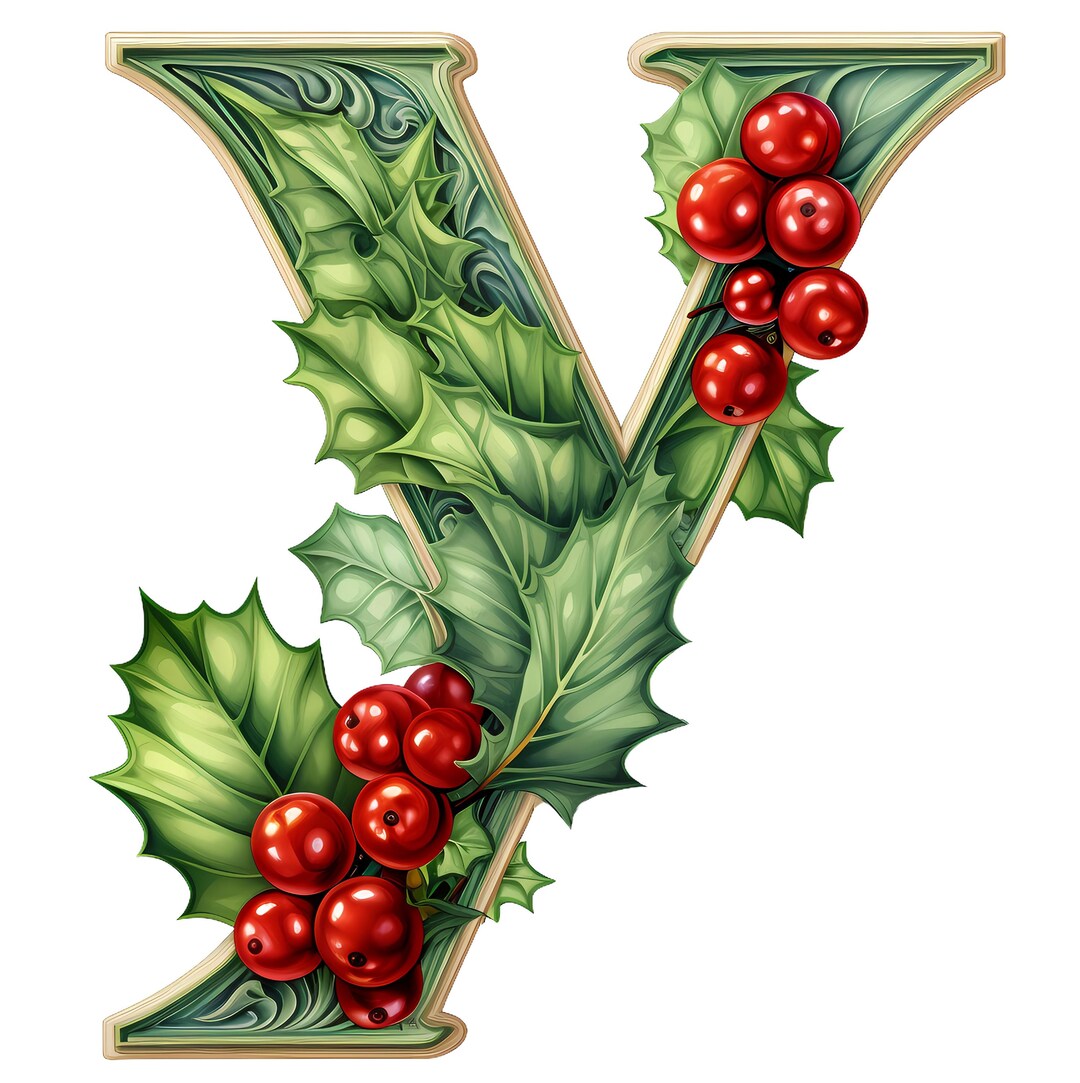 Alphabet Holly and Berries Y Large Size Pattern Keeper Compatible ...