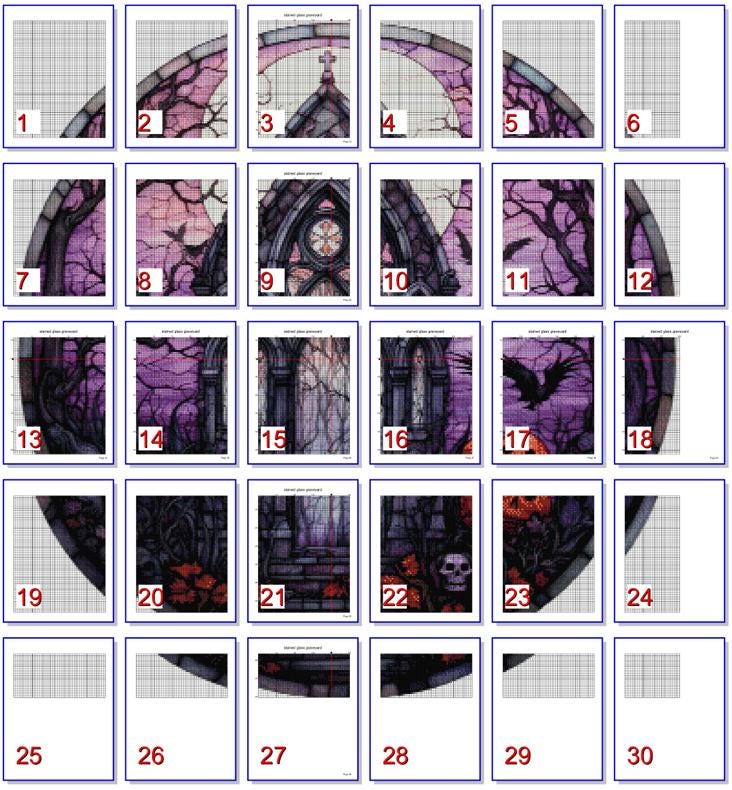 Circle Window Stained Glass Graveyard Pattern Keeper Compatible PDF ...
