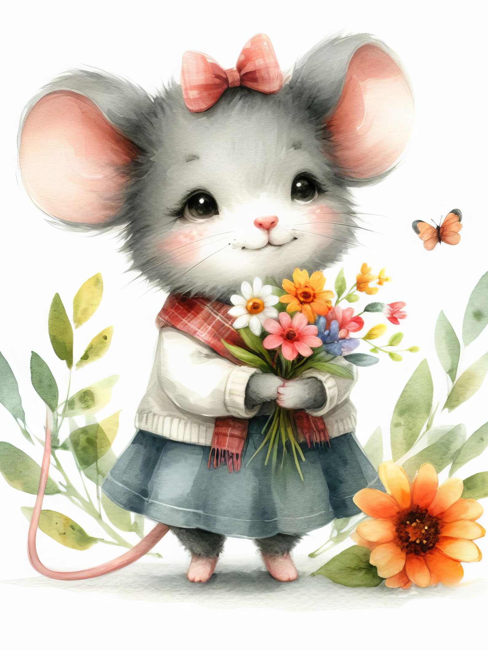 Little Mouse With Flowers 9 Pattern Keeper Compatible PDF Instant ...
