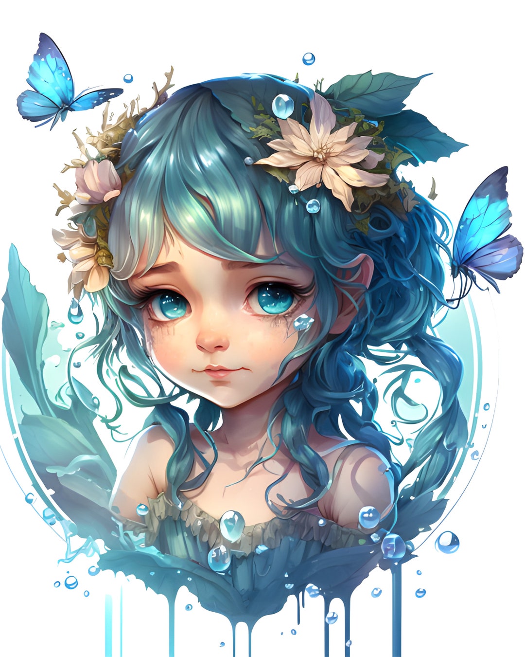 Chibi Water Fairy 7 Magic, Fae Faerie Pattern Keeper Compatible PDF ...