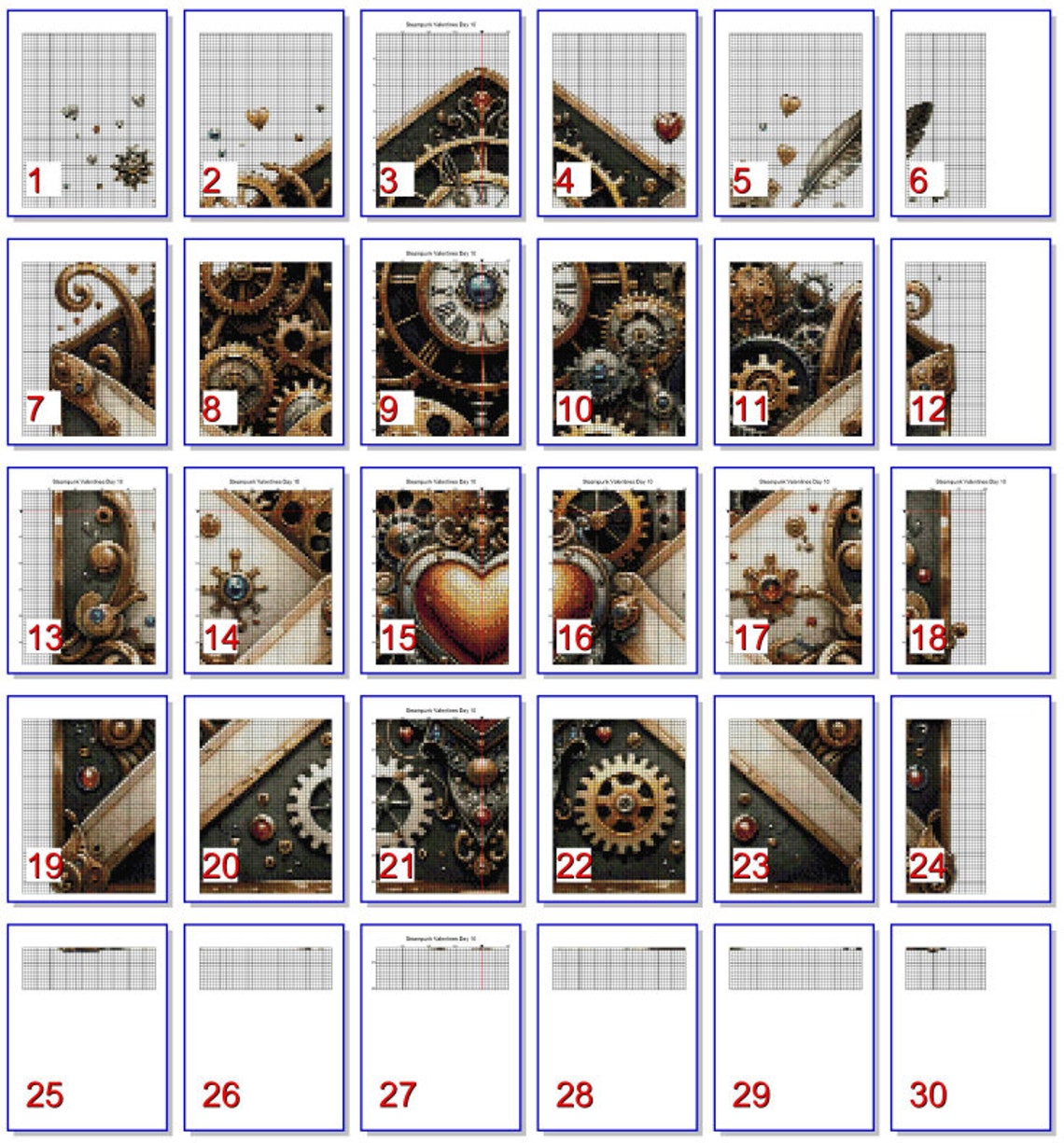 Steampunk Letter Valentine Pattern Keeper Compatible PDF Instant ...
