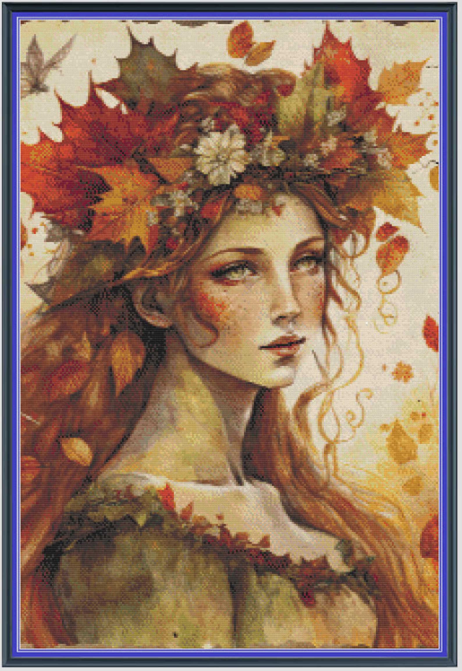 Red Gold Autumn Faerie Fairy Midsize Pattern Keeper Compatible PDF ...