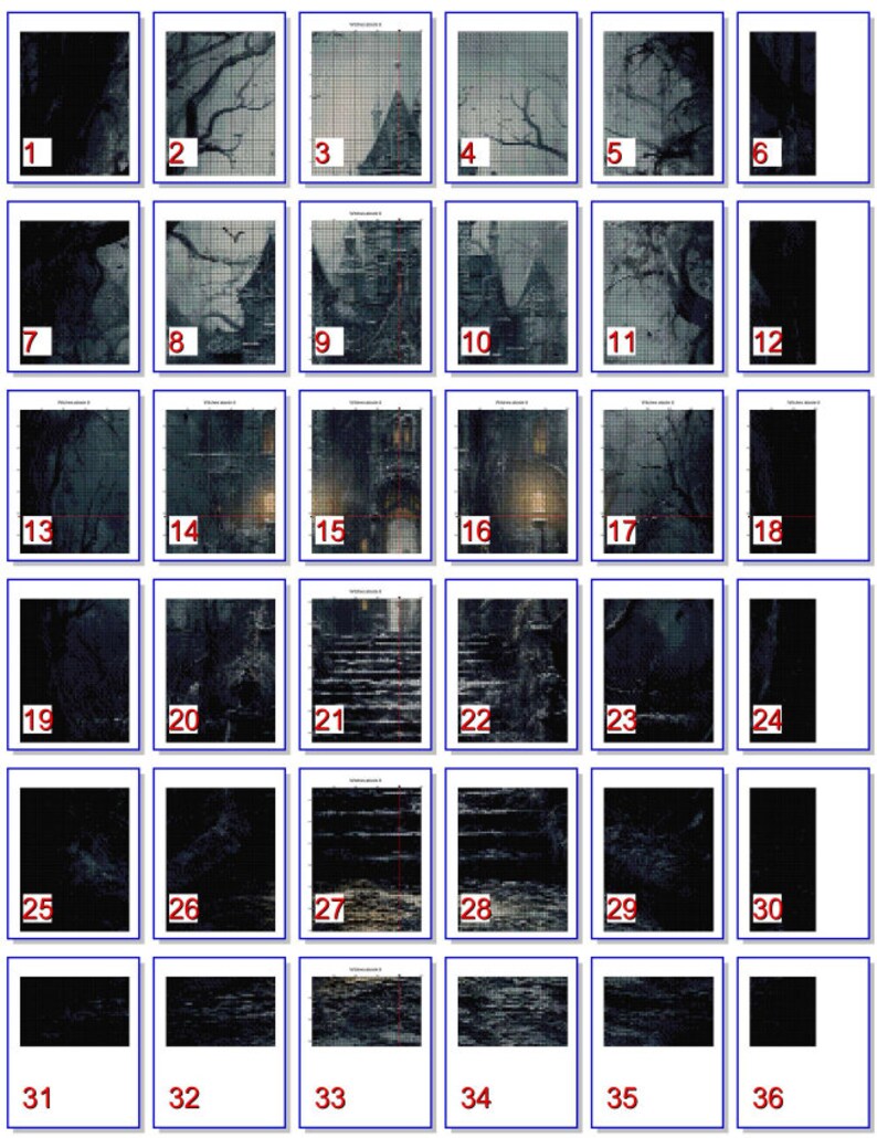 Spooky Haunted House Halloween Scene Witches Abode 8 PDF Instant ...