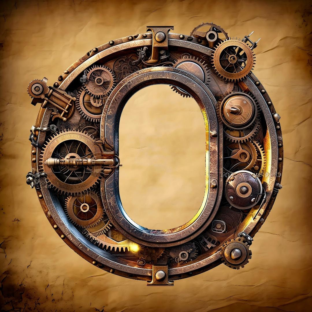 Steampunk Alphabet Letter O Large Size Pattern Keeper Compatible PDF ...