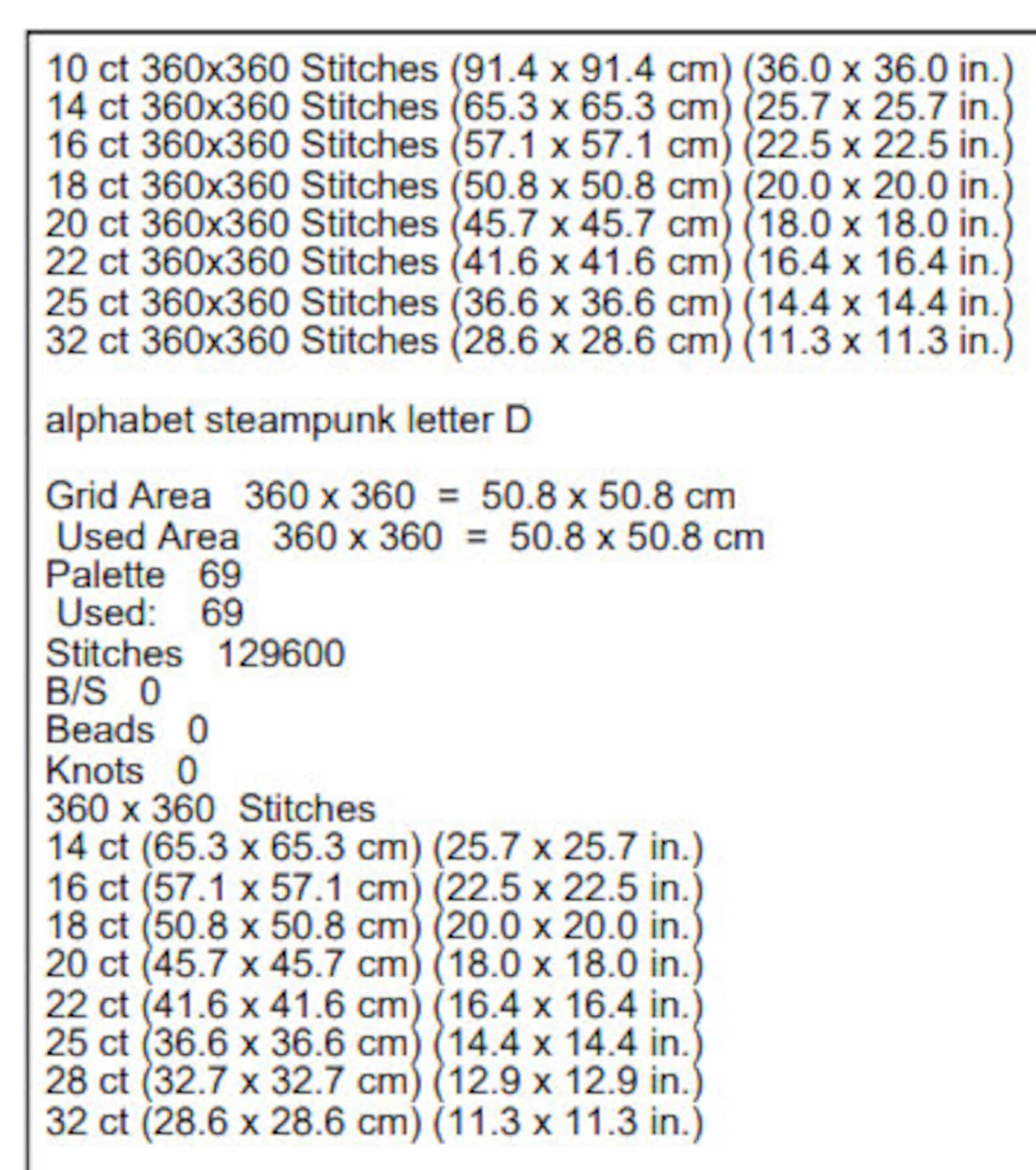 Steampunk Alphabet Letter D Large Size Pattern Keeper Compatible PDF ...