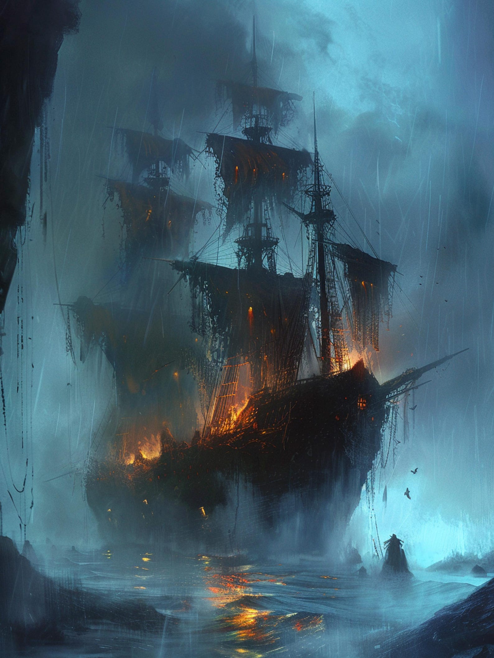 Ghostly Pirate Ship 3, Pattern Keeper Compatible, PDF Instant Digital ...