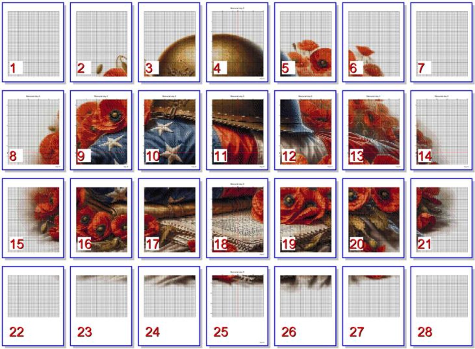 Memorial Day 5 Pattern Keeper Compatible PDF Instant Digital Download ...
