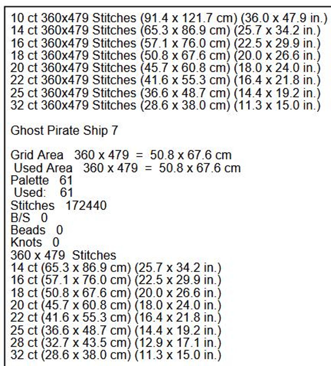 Ghostly Pirate Ship 7, Pattern Keeper Compatible, PDF Instant Digital ...