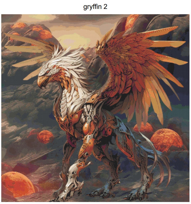 Griffin Gryphon Chimera PDF Instant Digital Download Counted Cross ...