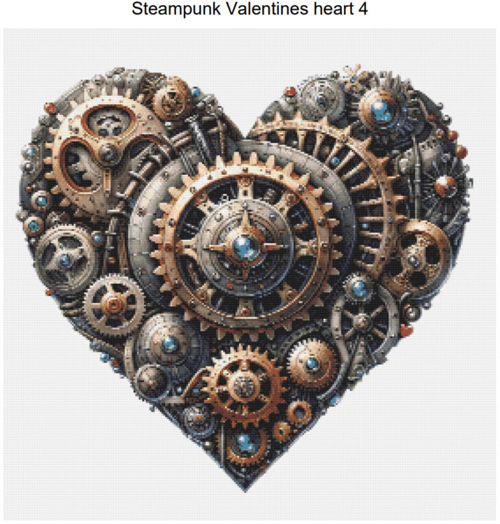 Steampunk Heart Valentine Pattern Keeper Compatible PDF Instant Digital ...