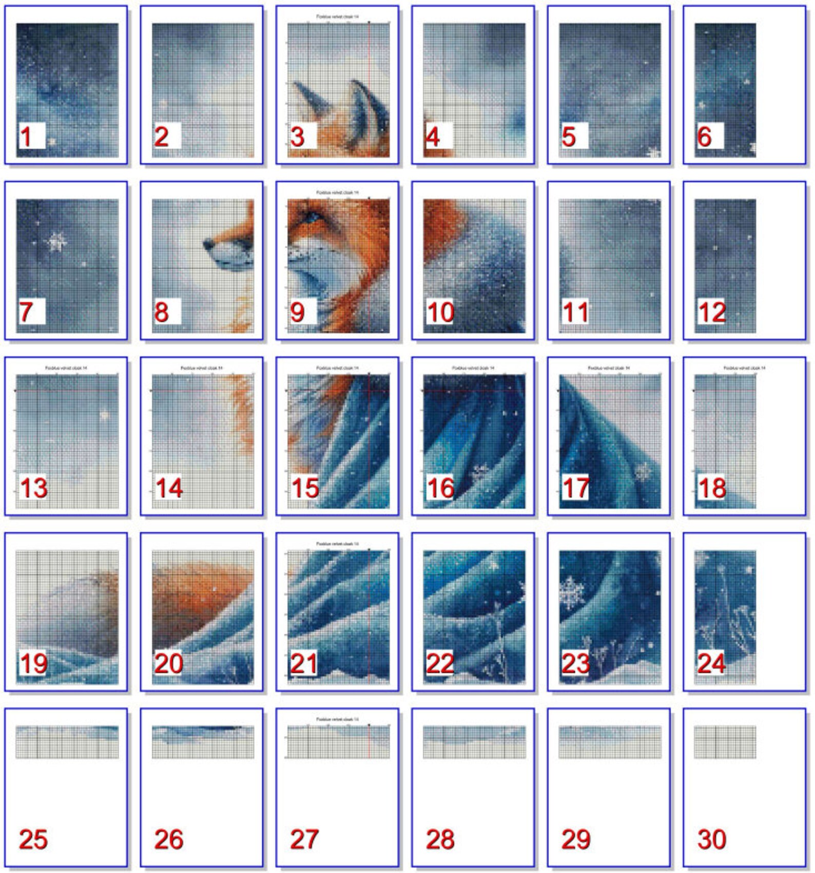 Blue Velvet Cloaked Fox 14 Pattern Keeper Compatible PDF Instant ...