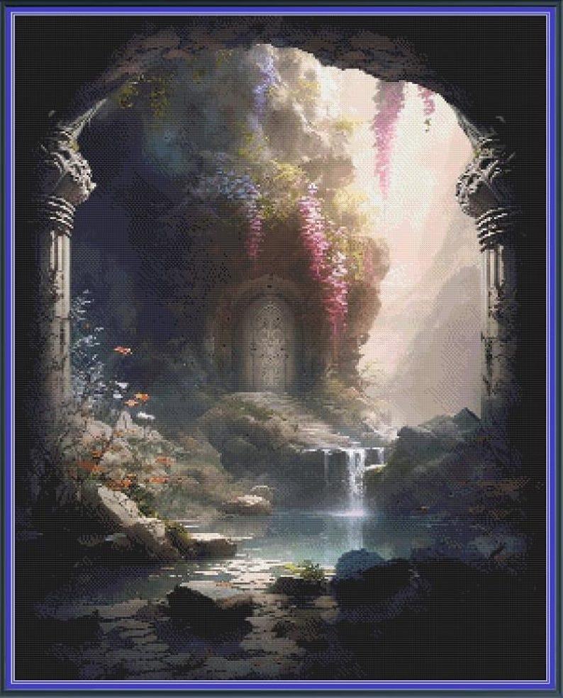 Fantasy Cavern Filtered Dawn PDF Instant Digital Download Counted Cross ...