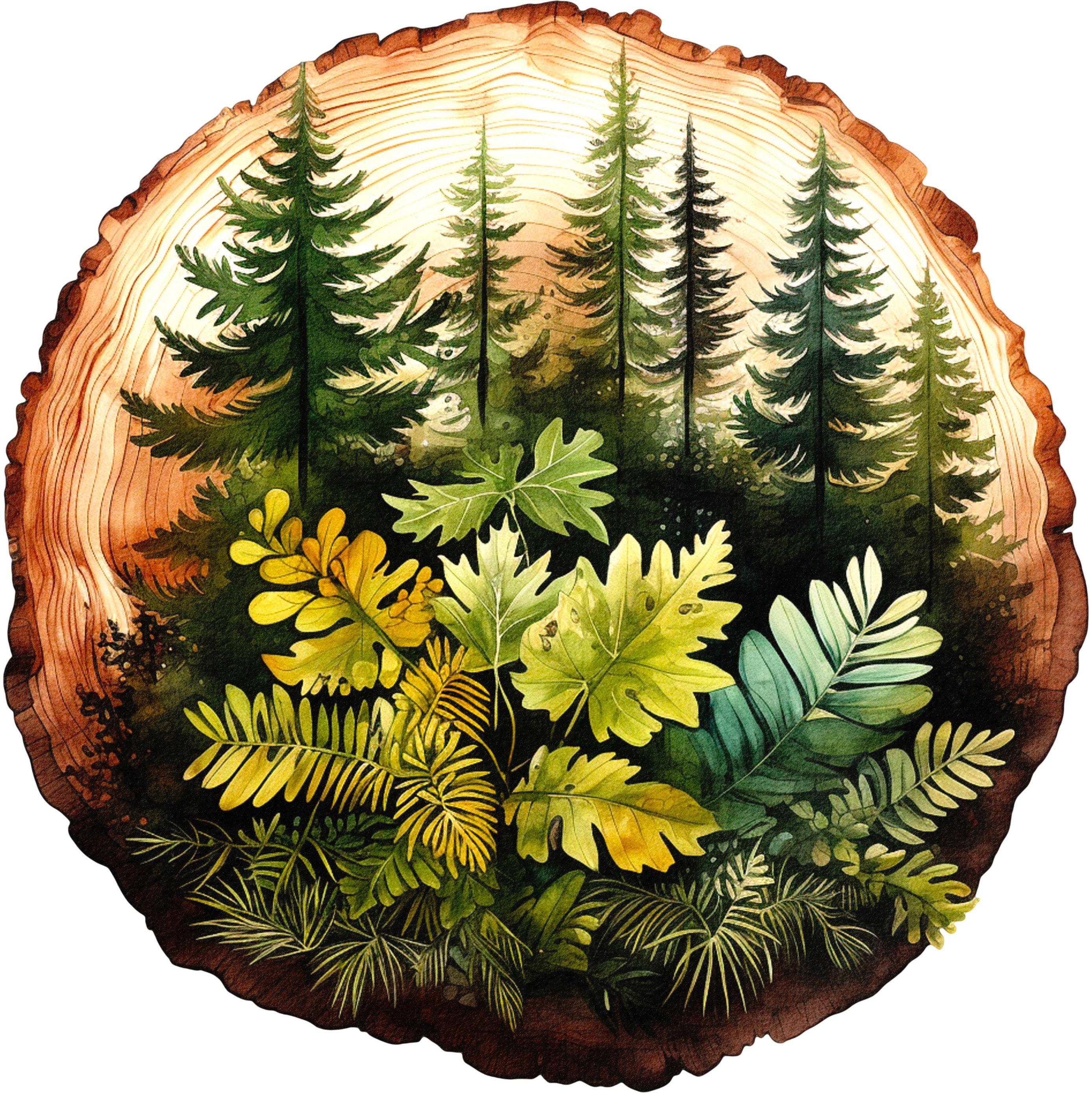 Wood Slice Nature Art Pattern Keeper Compatible PDF Instant Digital ...