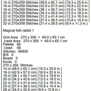 Magical Folk Rabbit Wizard PDF Instant Digital Download Counted Cross ...