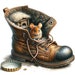 Watercolor Old Boot Mouse House 5 Pattern Keeper Compatible PDF Instant ...