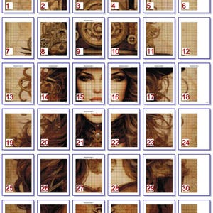 Steampunk Ladies 4, PDF Instant Digital Download, Counted Cross Stitch ...