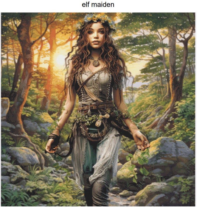 Elf Maiden of Tir Na Nog Pattern Keeper Compatible PDF Instant Digital ...