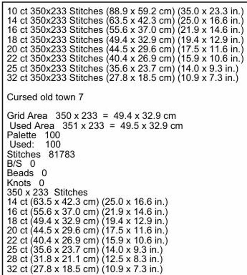 Cursed Old Town 7 Spooky Landscape Scene Pattern Keeper Compatible PDF ...