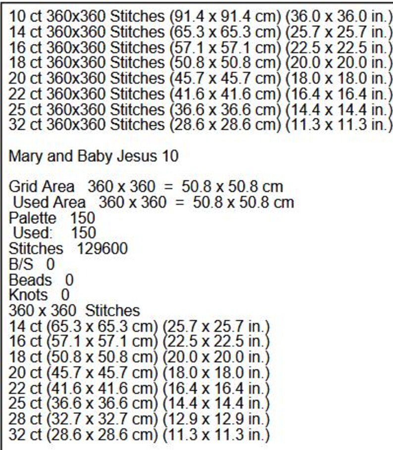 Mary and Baby Jesus 10, Pattern Keeper Compatible, PDF Instant Digital ...