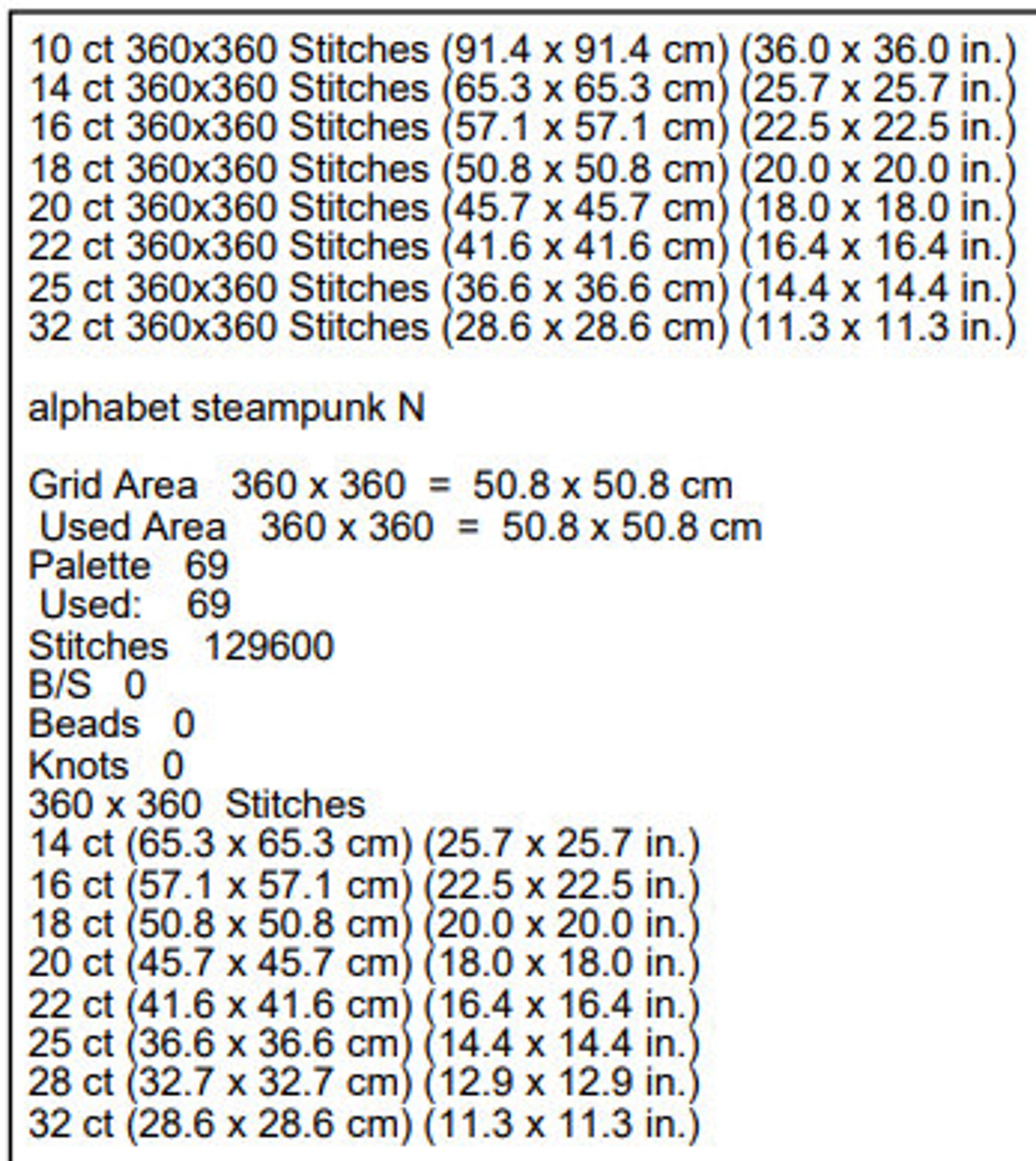 Steampunk Alphabet Letter N Large Size Pattern Keeper Compatible PDF ...