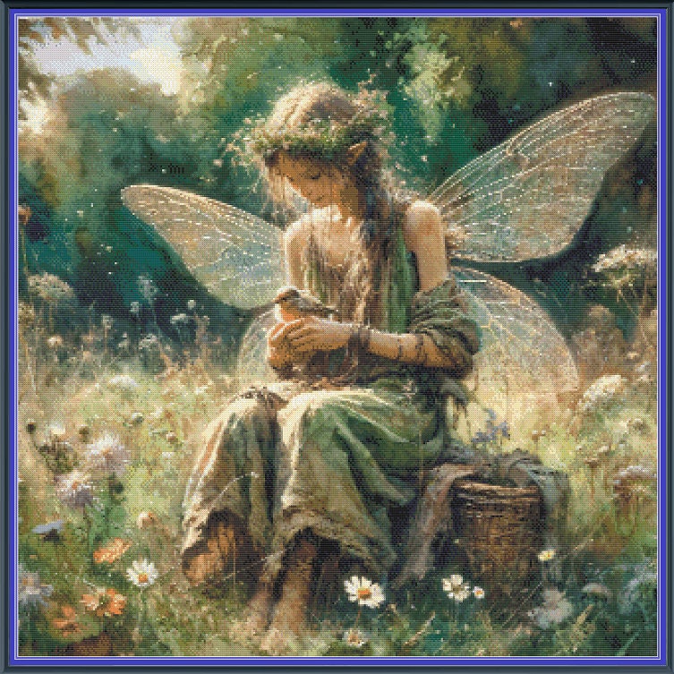 Forest Fairy Watercolor Art 4, Dryad Fae Faerie Pattern Keeper ...