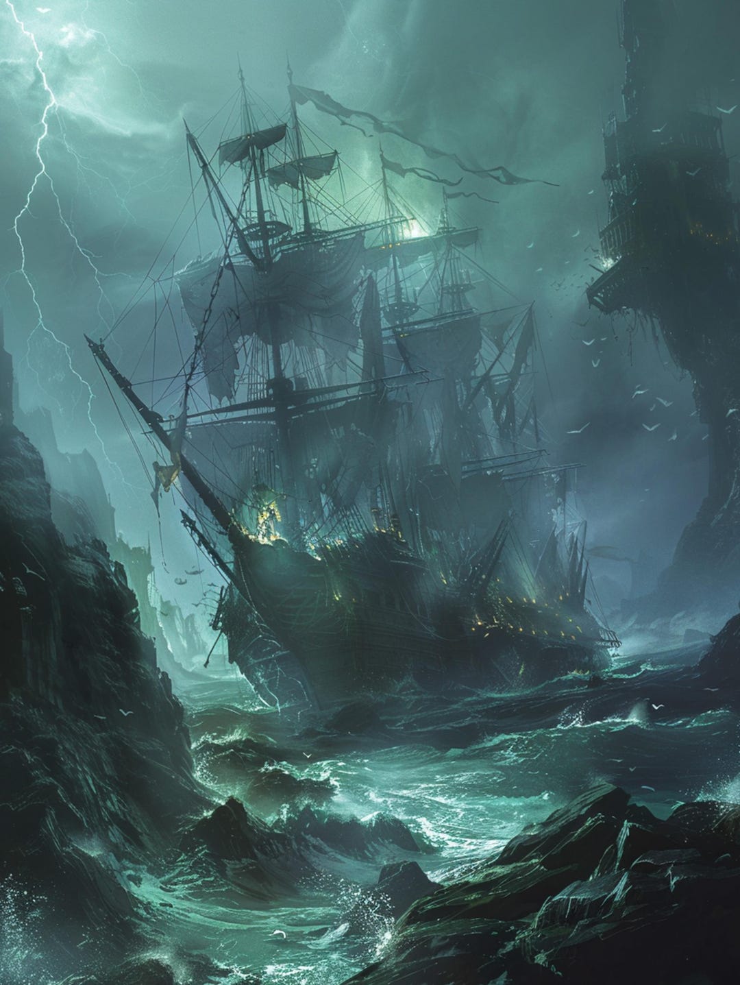 Ghostly Pirate Ship 15 Pattern Keeper Compatible PDF Instant Digital ...