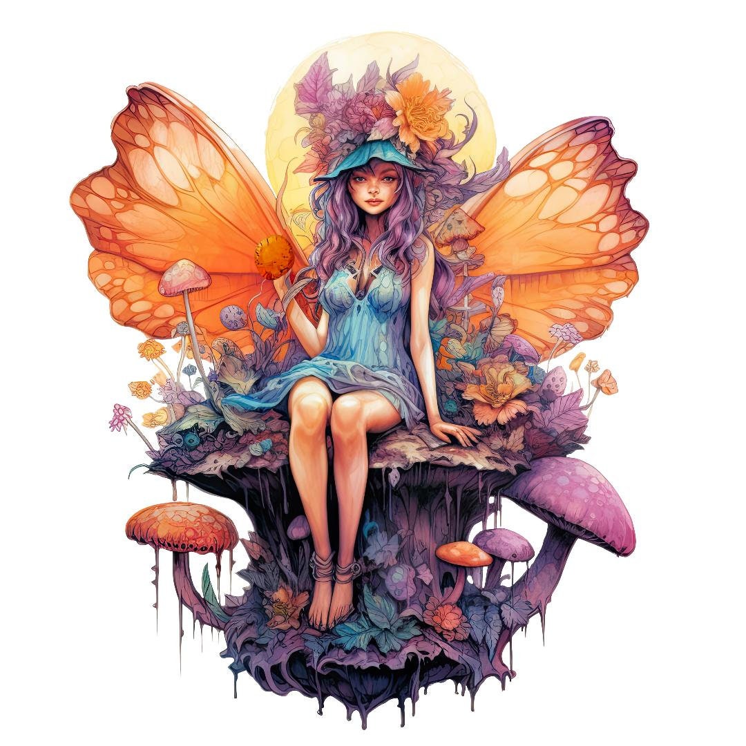 Mushroom Fairy Magic, Fae Faerie PDF Instant Digital Download Counted ...
