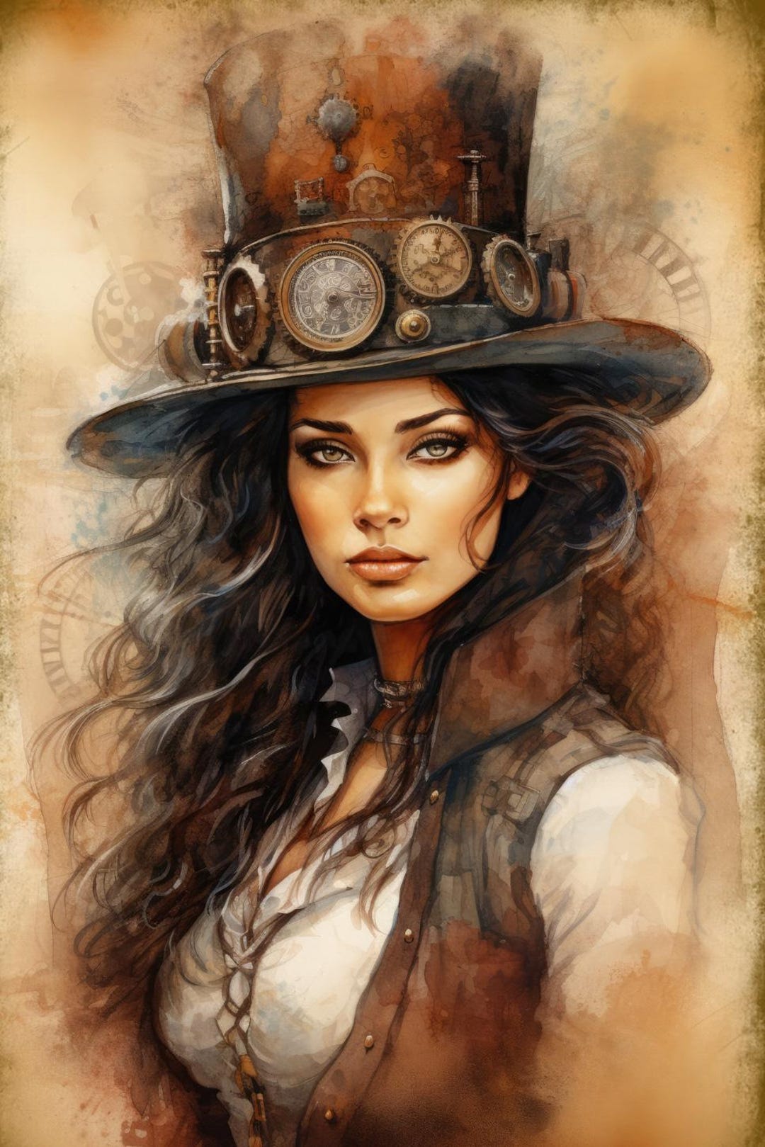 Custom Steampunk Ladies 6 PDF Instant Digital Download Counted Cross ...