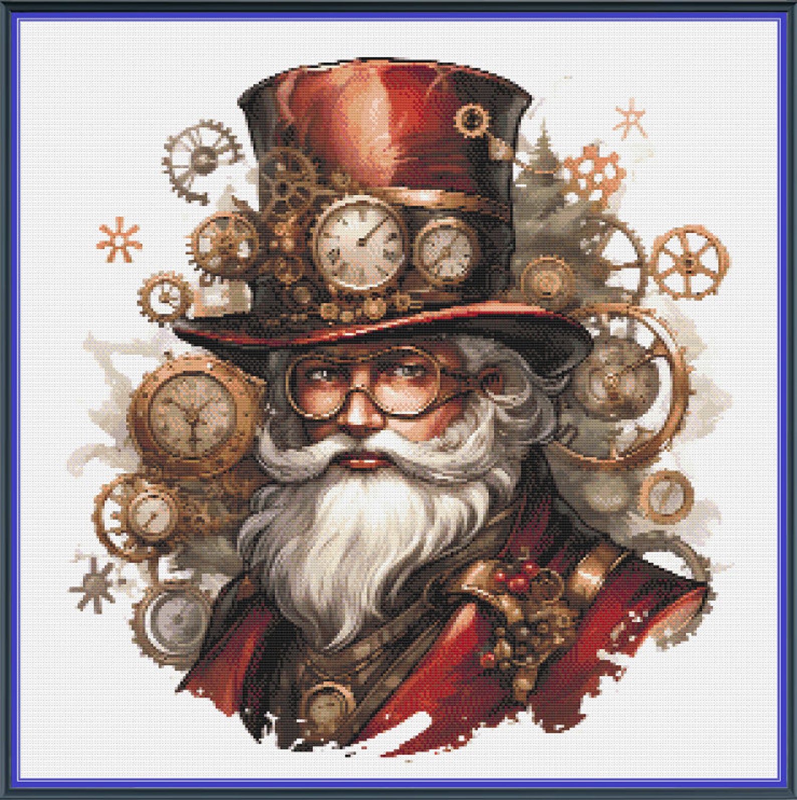 Steampunk Santa Pattern 5 Keeper Compatible PDF Instant Digital ...