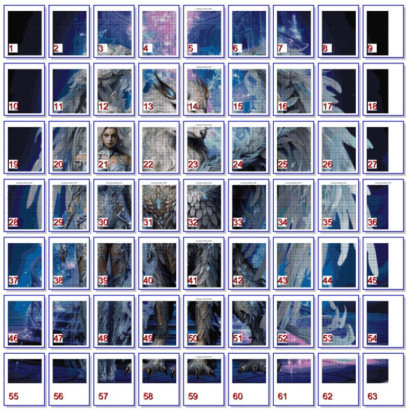Ice Queen Griffin Guardian PDF Instant Digital Download Counted Cross ...