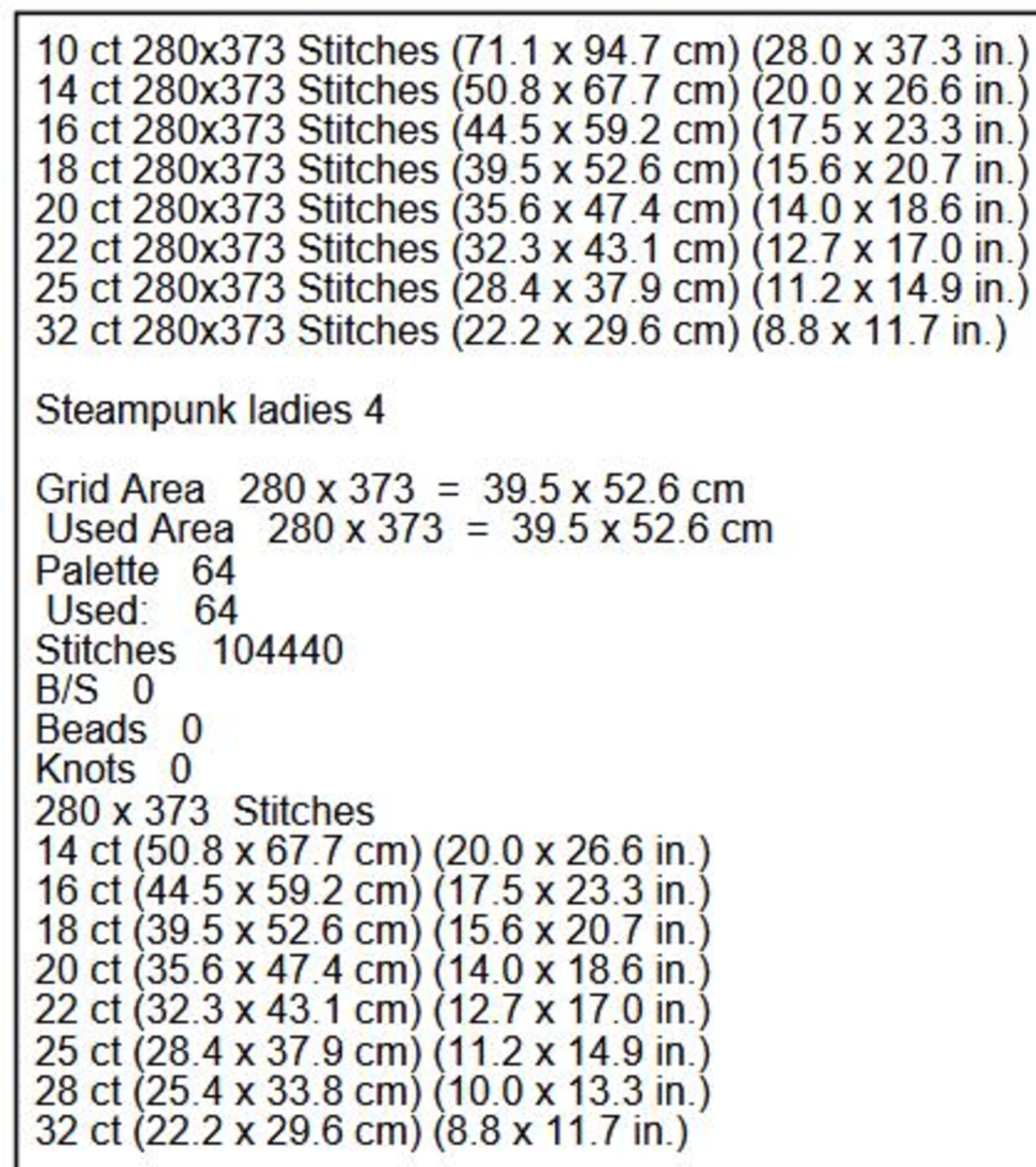 Steampunk Ladies 4, PDF Instant Digital Download, Counted Cross Stitch ...